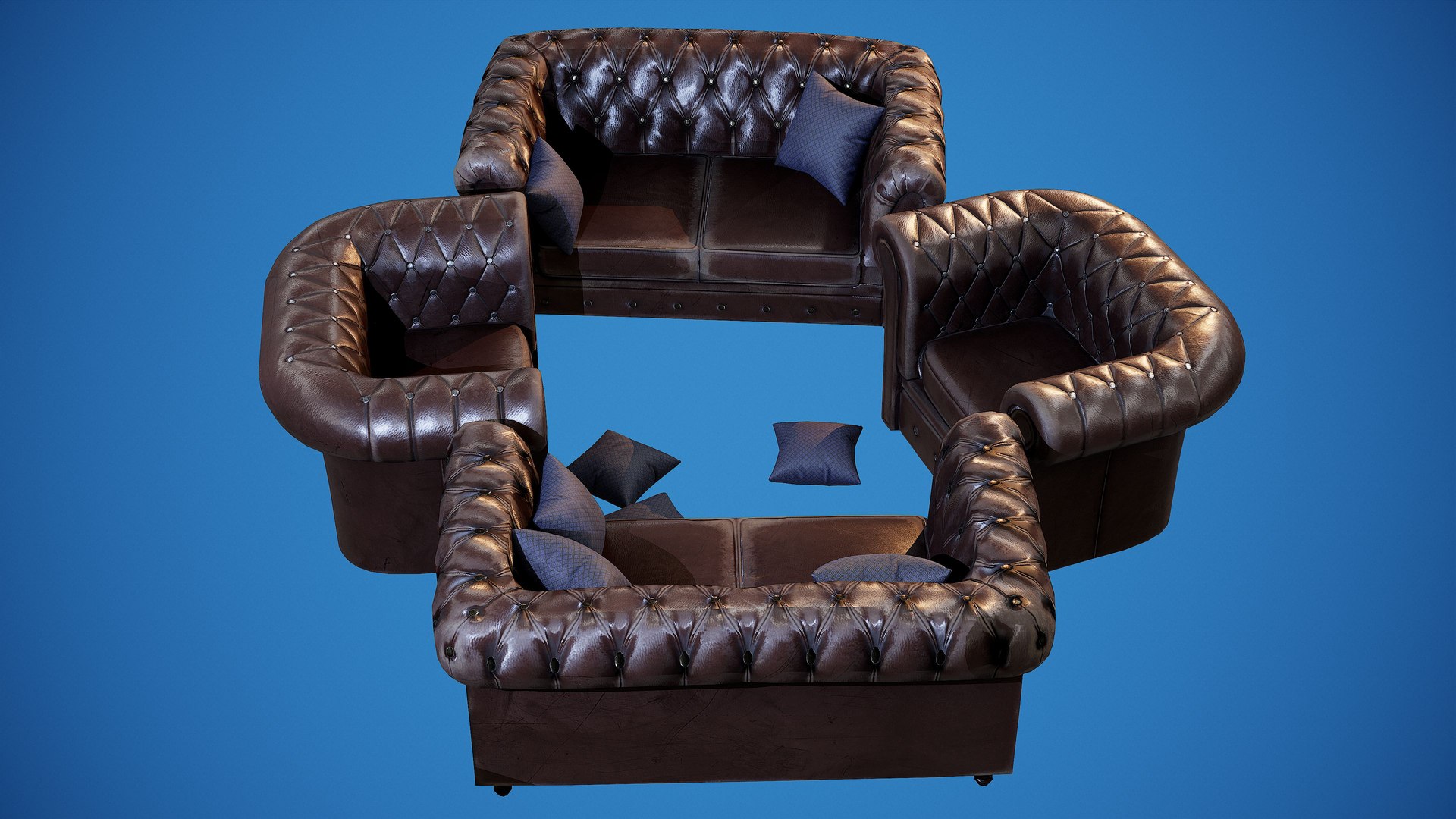 3D Chesterfields - PBR Game Ready Props - TurboSquid 2038853