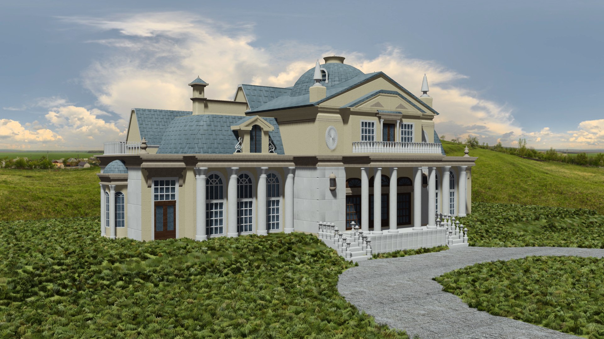 3D Model Mansion - TurboSquid 2050529