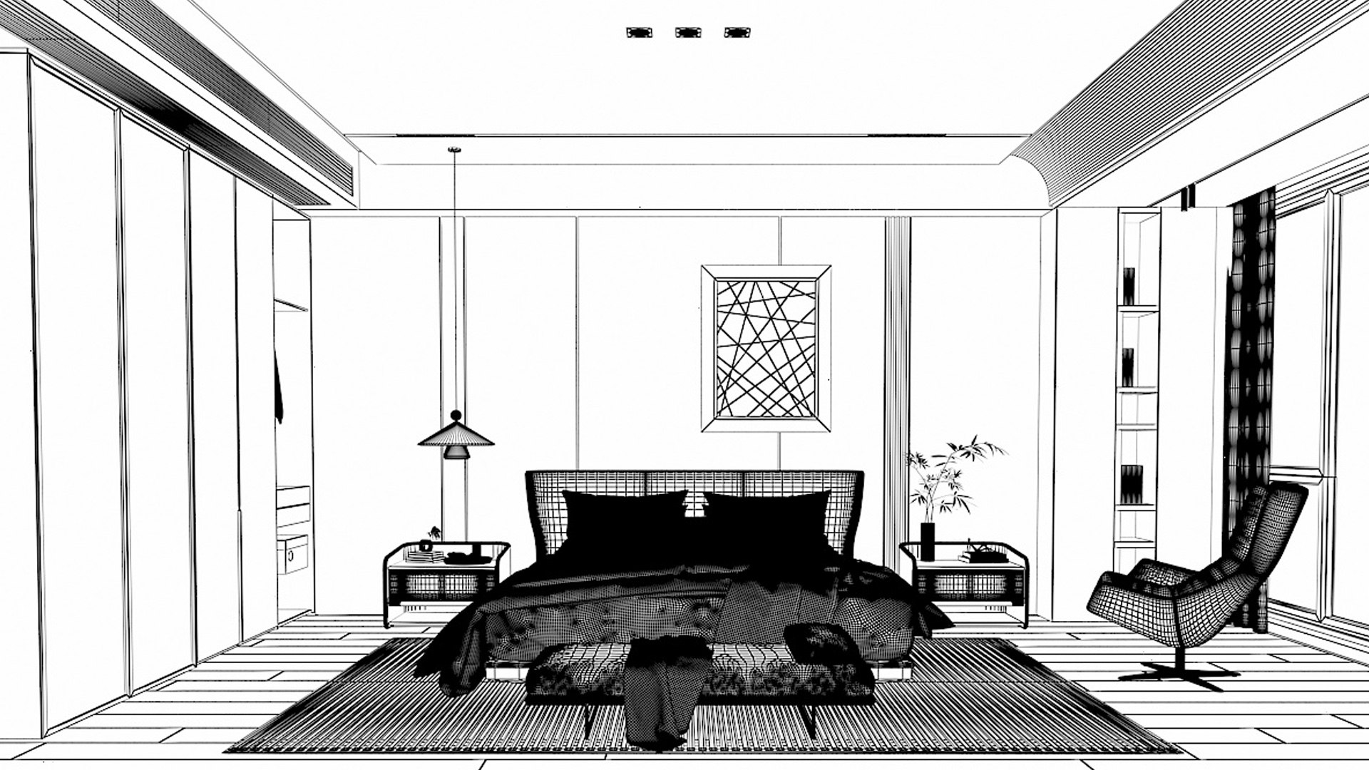 Modern Bedroom 3d Model Turbosquid 2161453