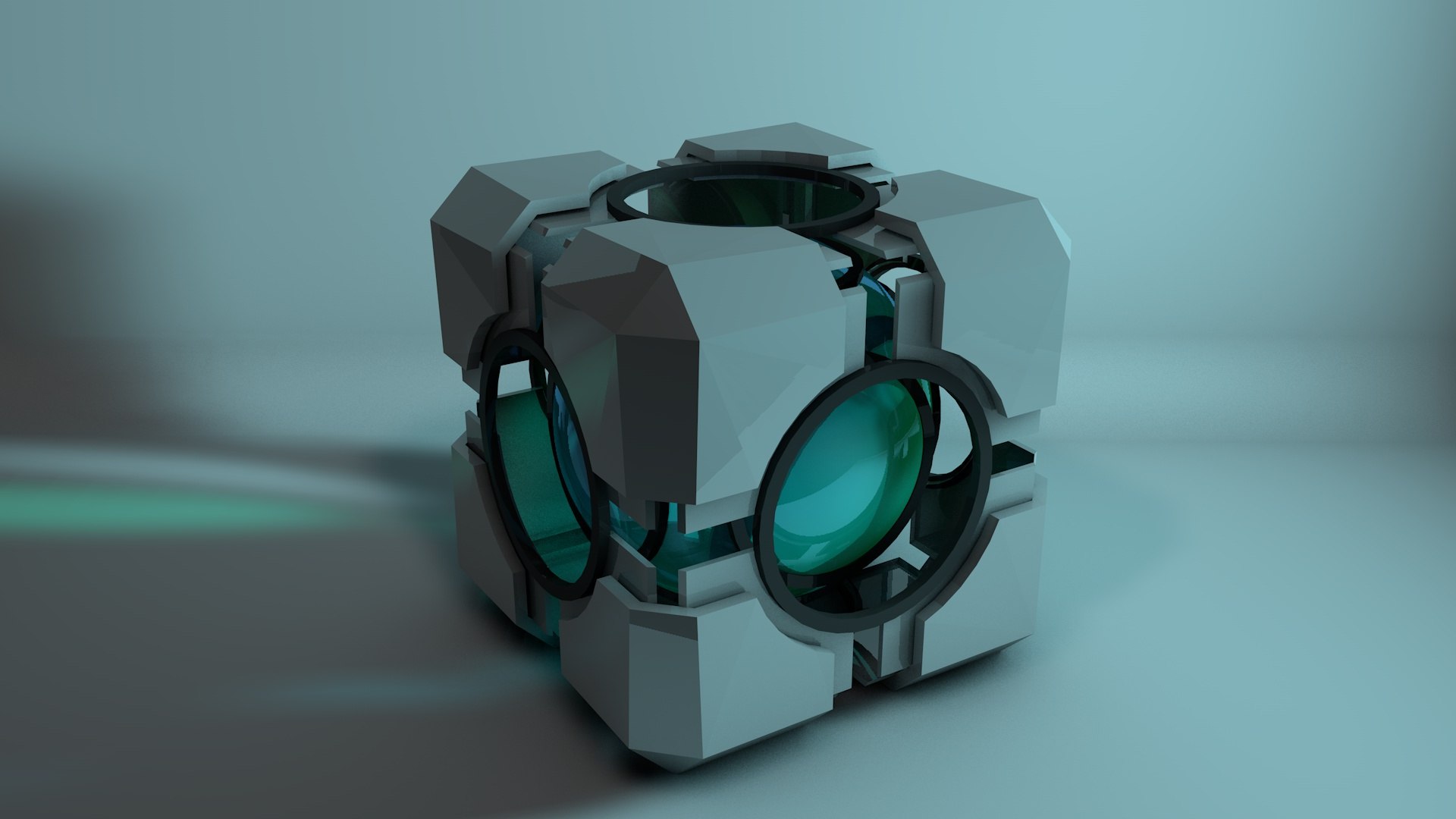 Refraction Cube Portal 3d C4d