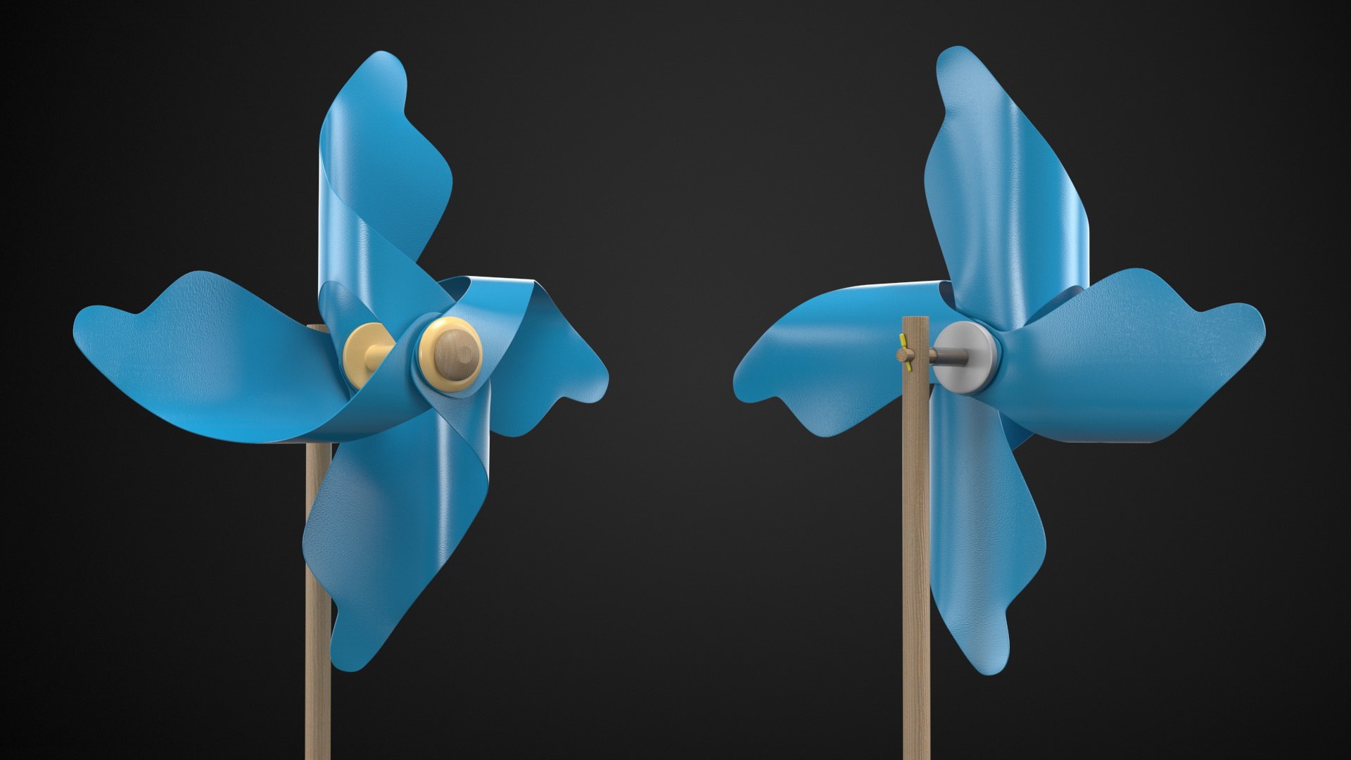 Pinwheel Blue 3D Model - TurboSquid 1933585