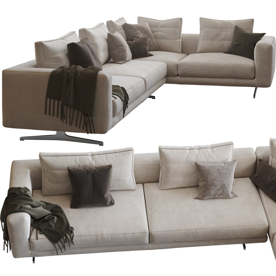 Flexform Sofa Campiello 3D Model - TurboSquid 1568369