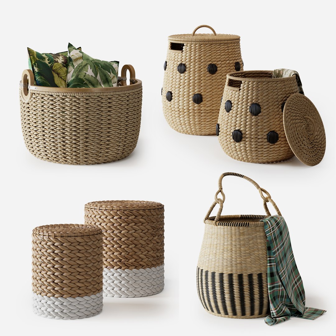 3D Baskets Set 24 - TurboSquid 2077426