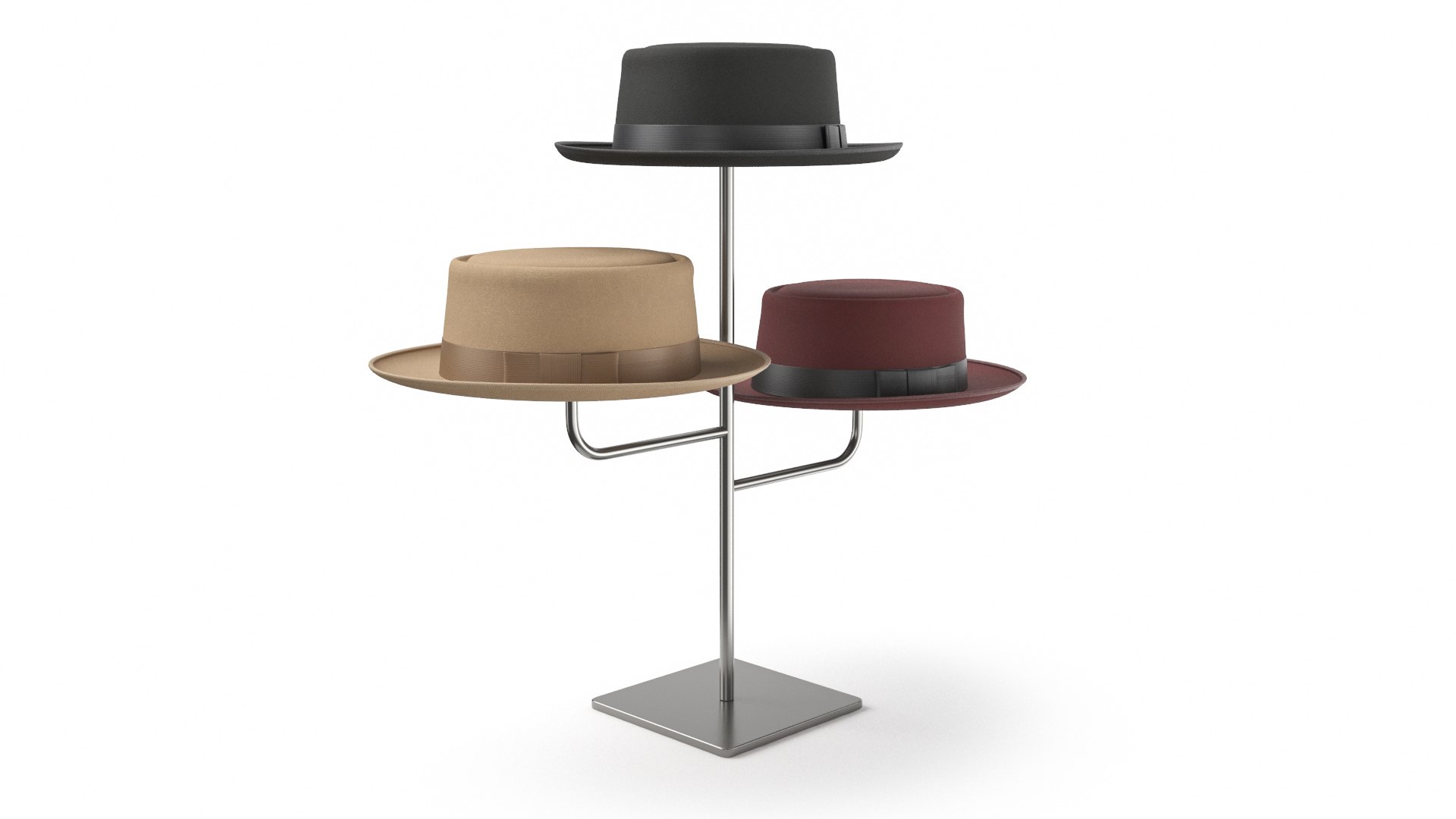 Triple Hat Display Stand 3D Model - TurboSquid 2406508