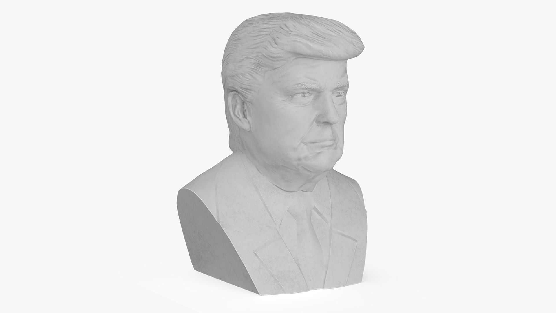 3D Model Plaster Bust Of Trump - TurboSquid 2314046