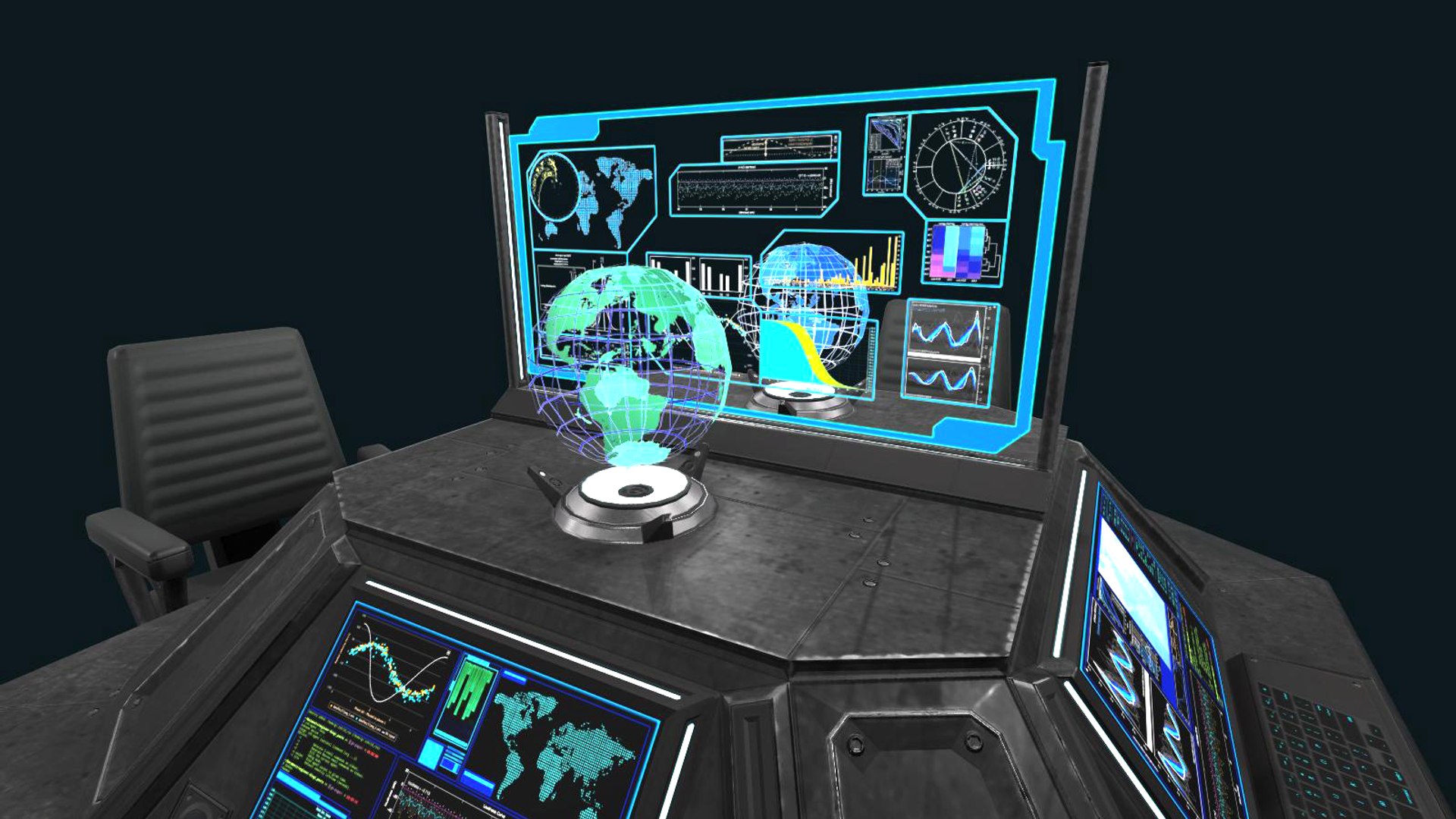 3d Model Holographic Pbr