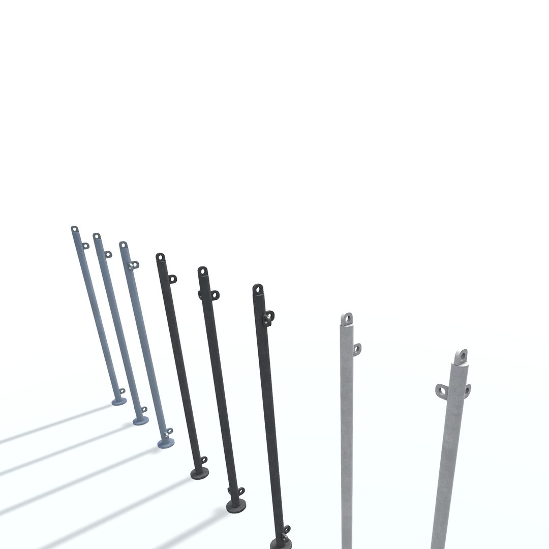 Rail Stanchion D 3D Model - TurboSquid 1415404