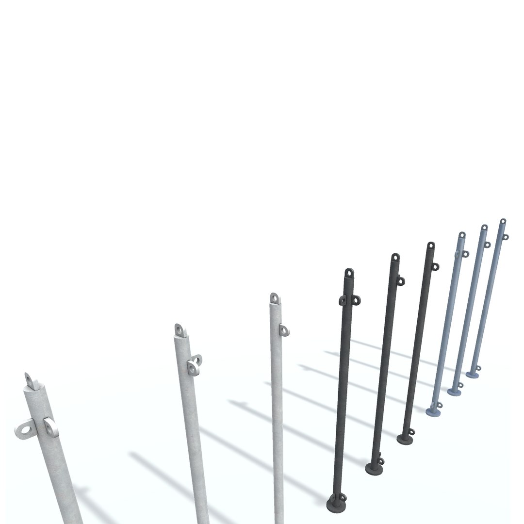 Rail Stanchion D 3D Model - TurboSquid 1415404
