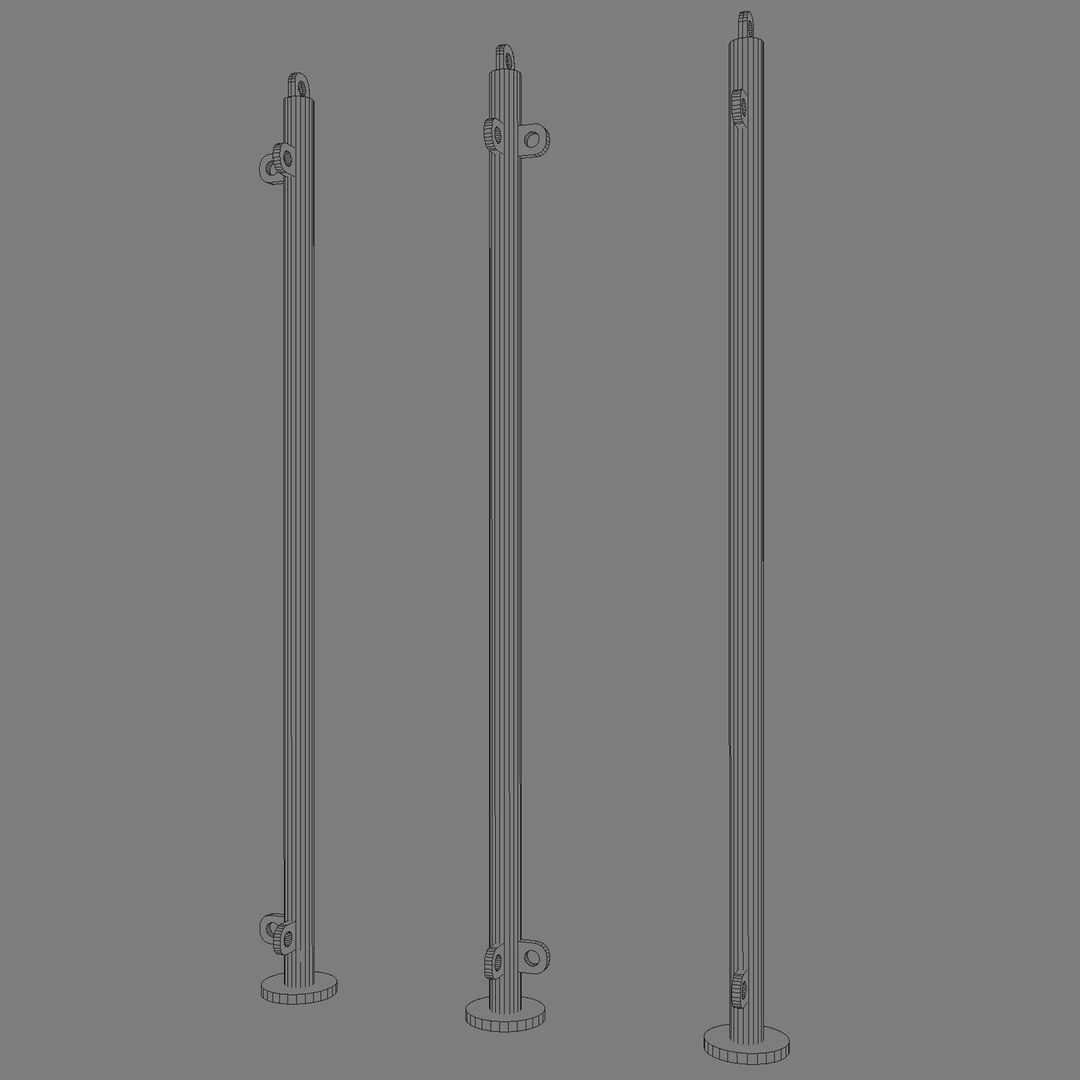 Rail Stanchion D 3D Model - TurboSquid 1415404