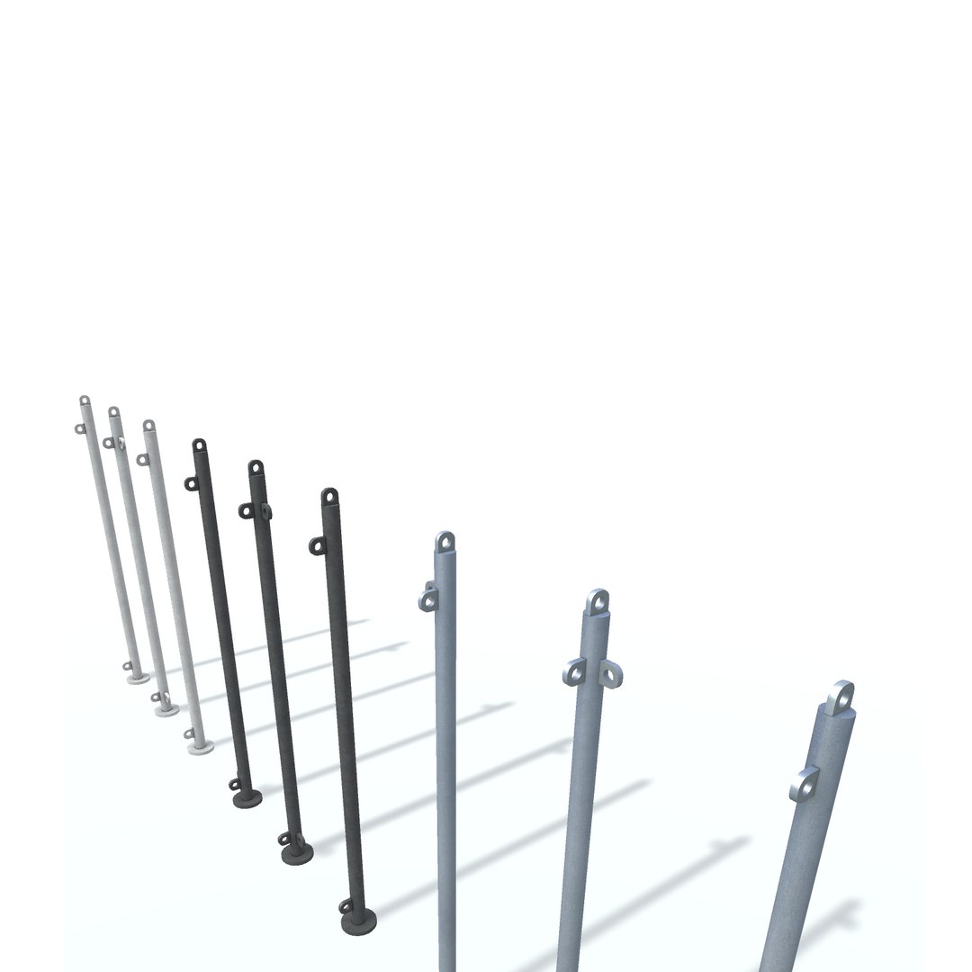 Rail Stanchion D 3D Model - TurboSquid 1415404