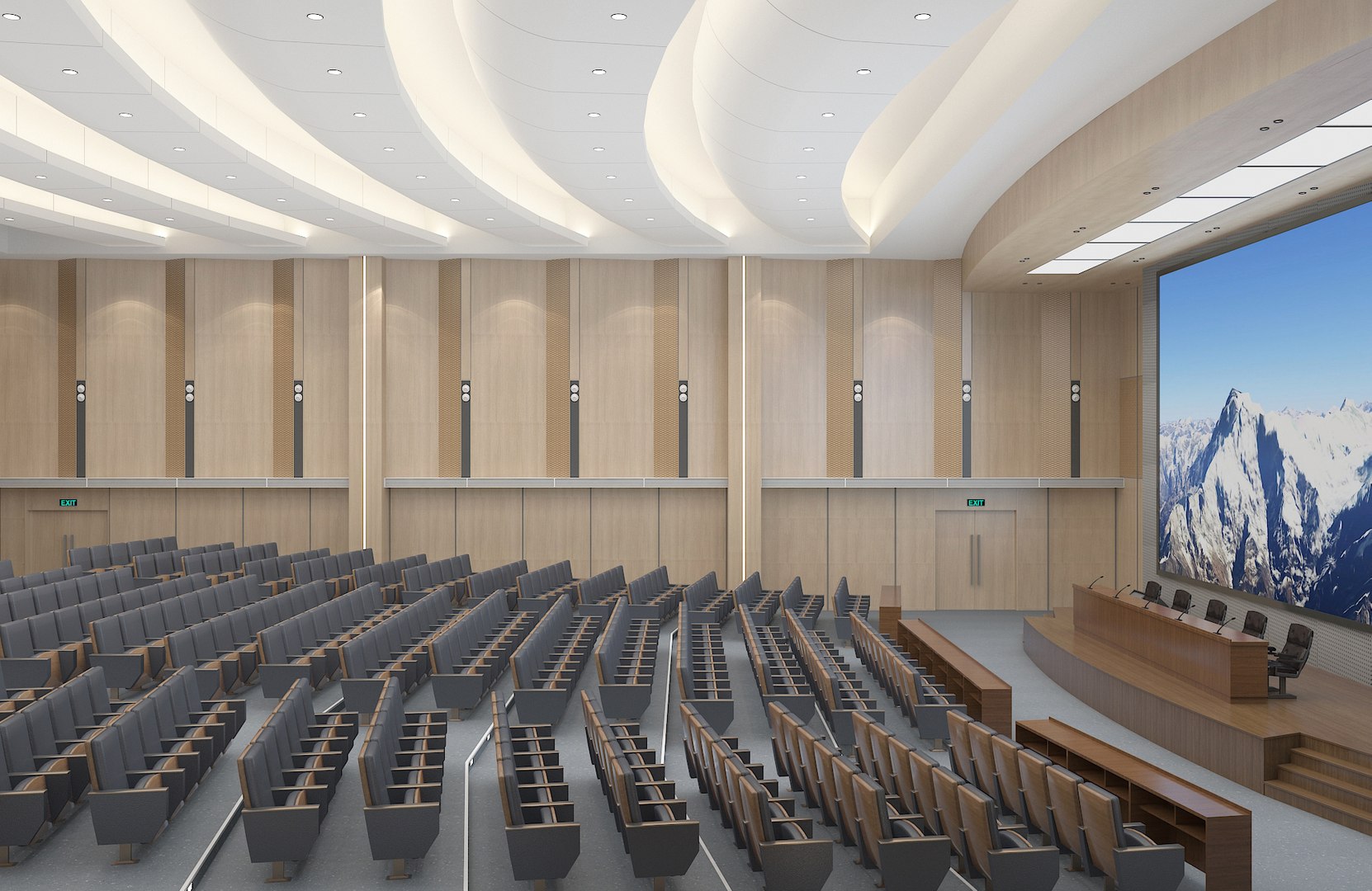 Conference Hall Auditorium 02 3D Model - TurboSquid 2227596