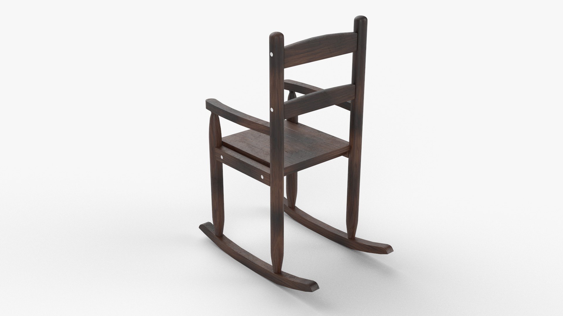 Chair No 9 Rocking Chair Cane Rocker Wood Version 3D Model - TurboSquid ...