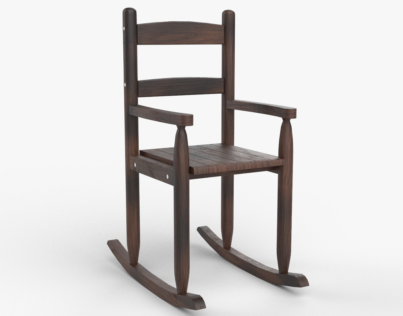 Chair No 9 Rocking Chair Cane Rocker Wood Version 3D Model - TurboSquid ...