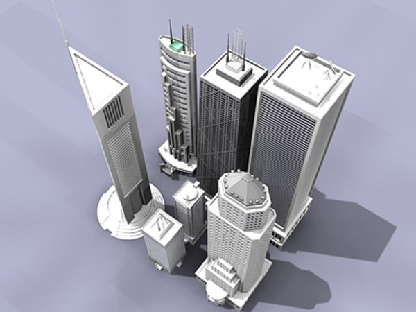 3d skyscrapers building model