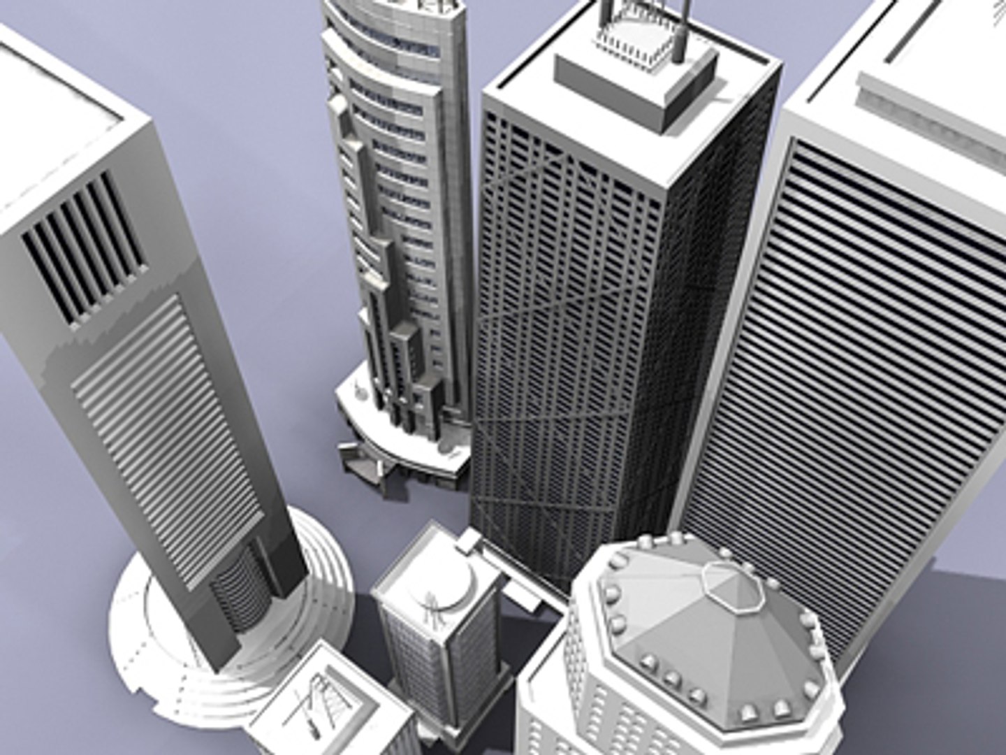 3d Skyscrapers Building Model