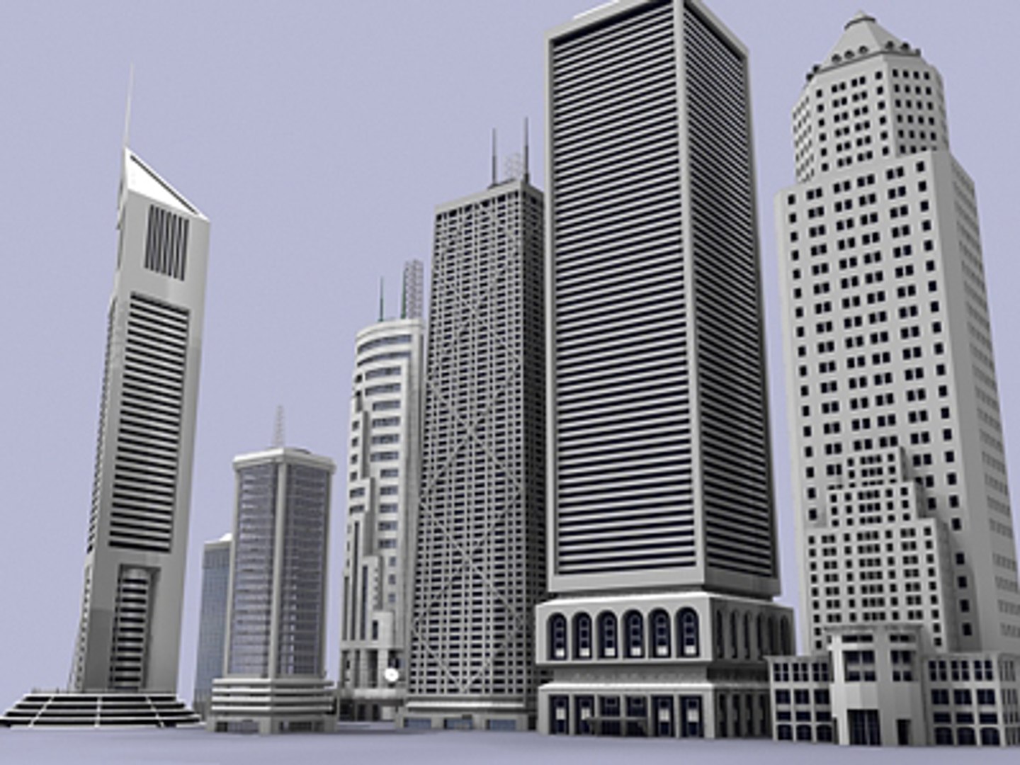 3d Skyscrapers Building Model