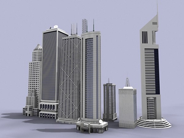 3d skyscrapers building model