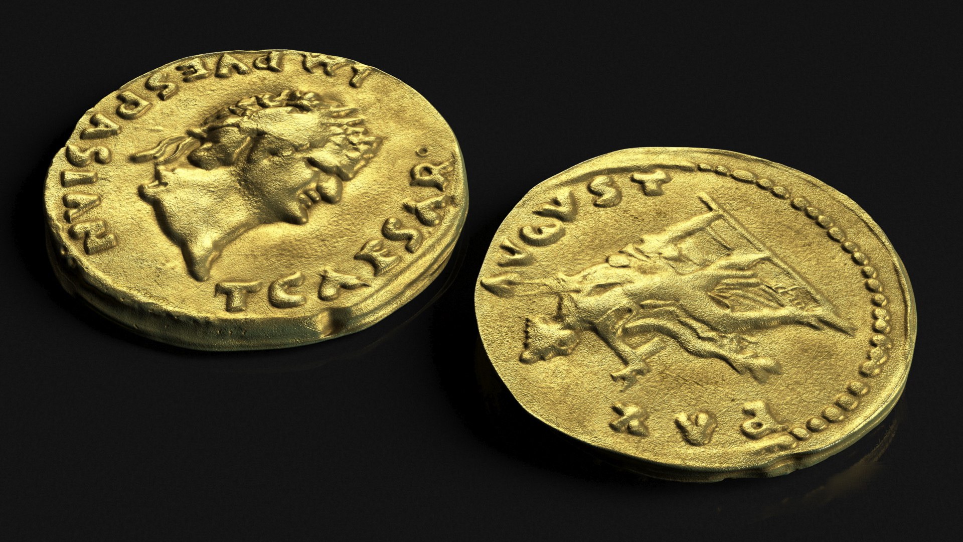 Aureus Roman Empire Gold Coin 3D - TurboSquid 1801282
