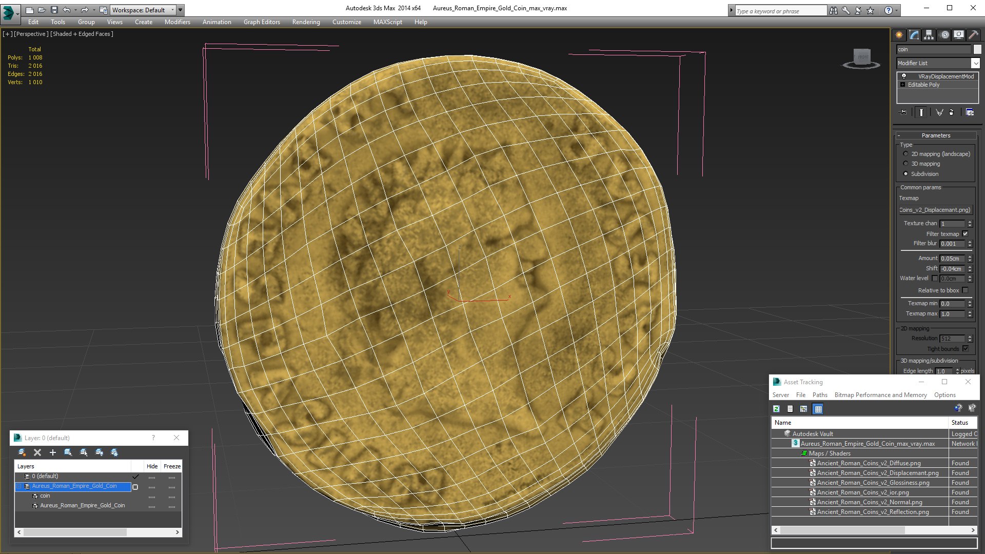 Aureus Roman Empire Gold Coin 3D - TurboSquid 1801282