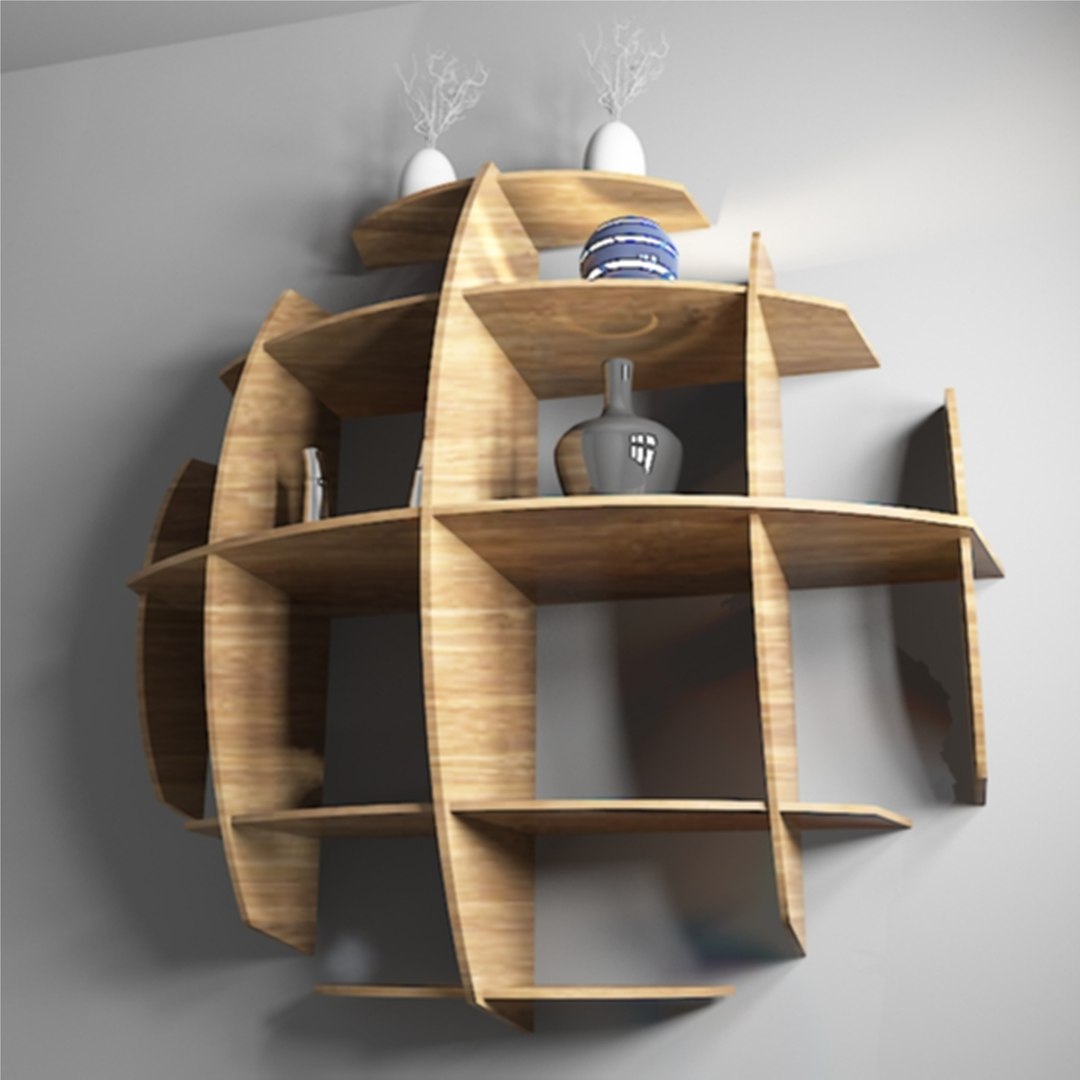 Wood shelf 3D model - TurboSquid 1260151