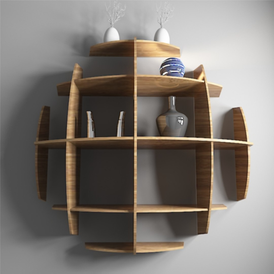 Wood shelf 3D model - TurboSquid 1260151