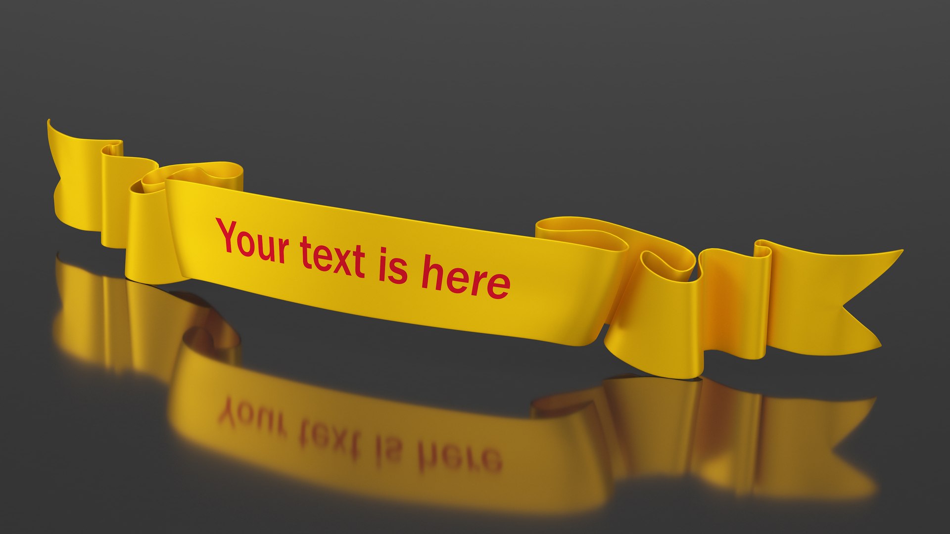 Ribbon Curved Stripe Banner Gold Model - TurboSquid 2002542