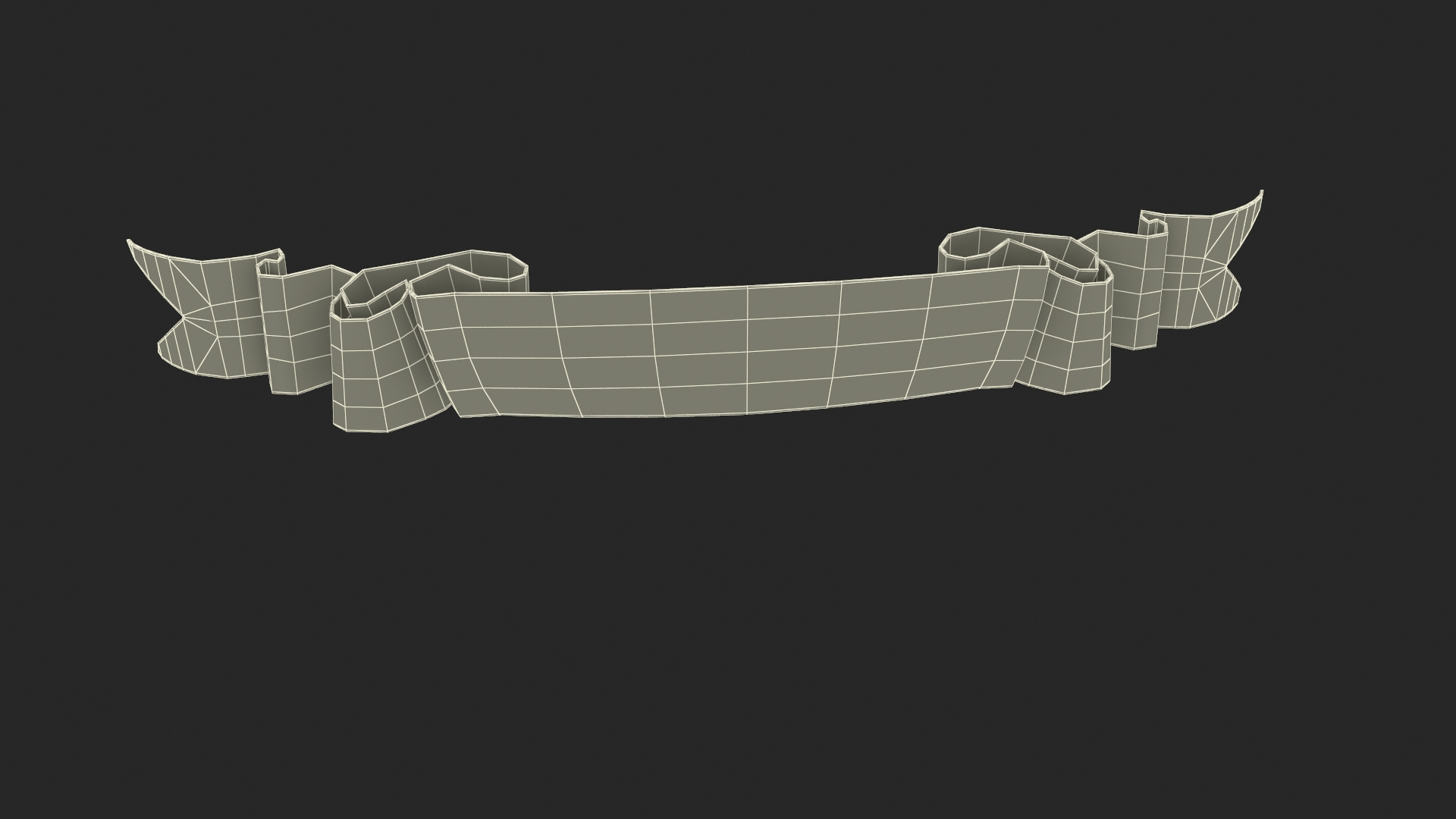 Ribbon Curved Stripe Banner Gold Model - TurboSquid 2002542