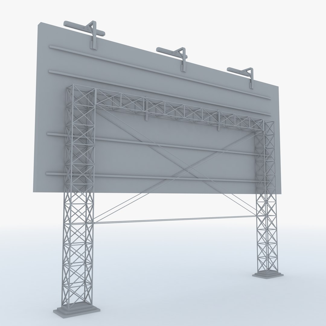 Billboard Sign 3D Model - TurboSquid 1354497