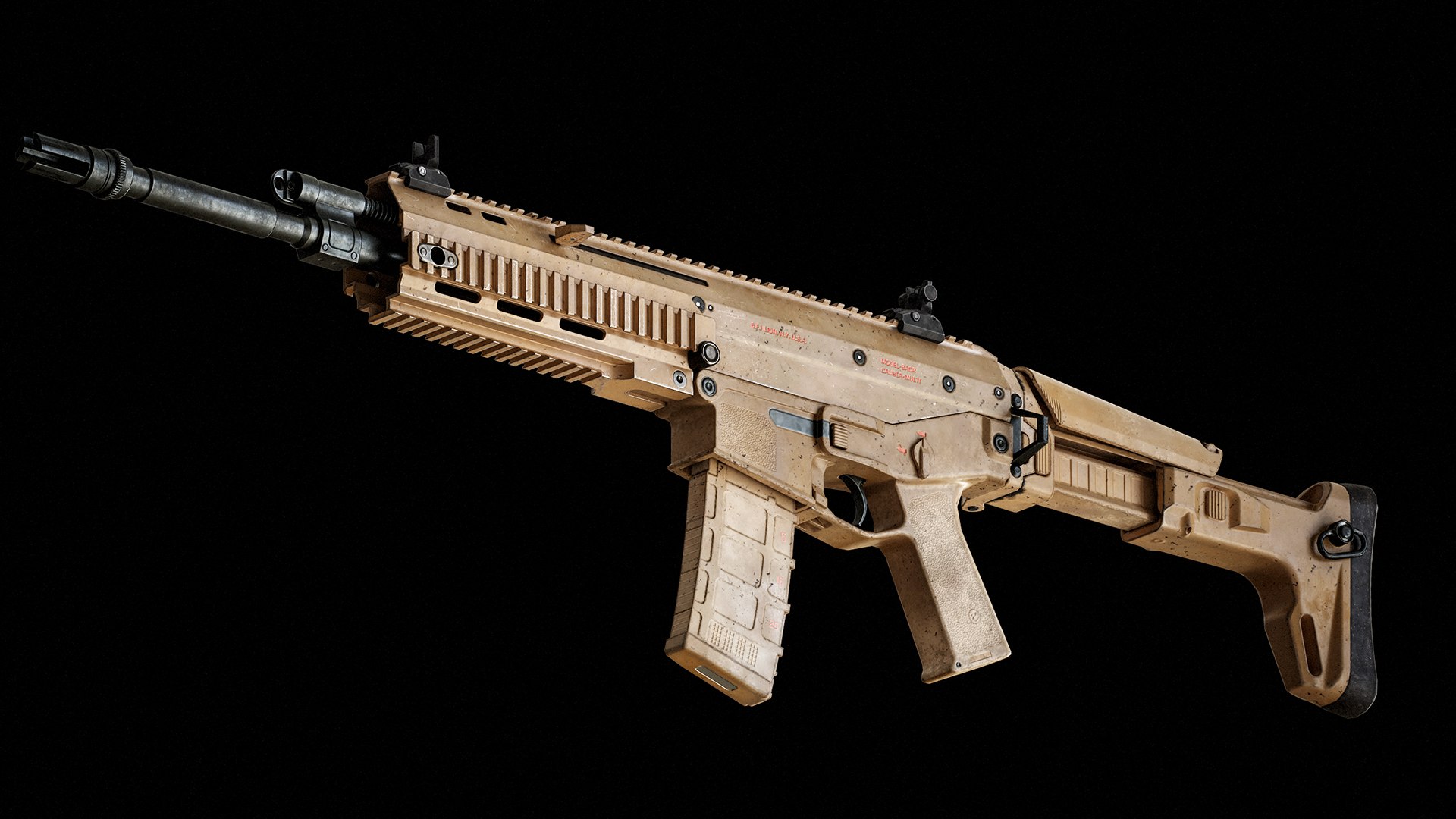3D Bushmaster ACR Enhanced Coyote Assault Combat Rifle Model ...