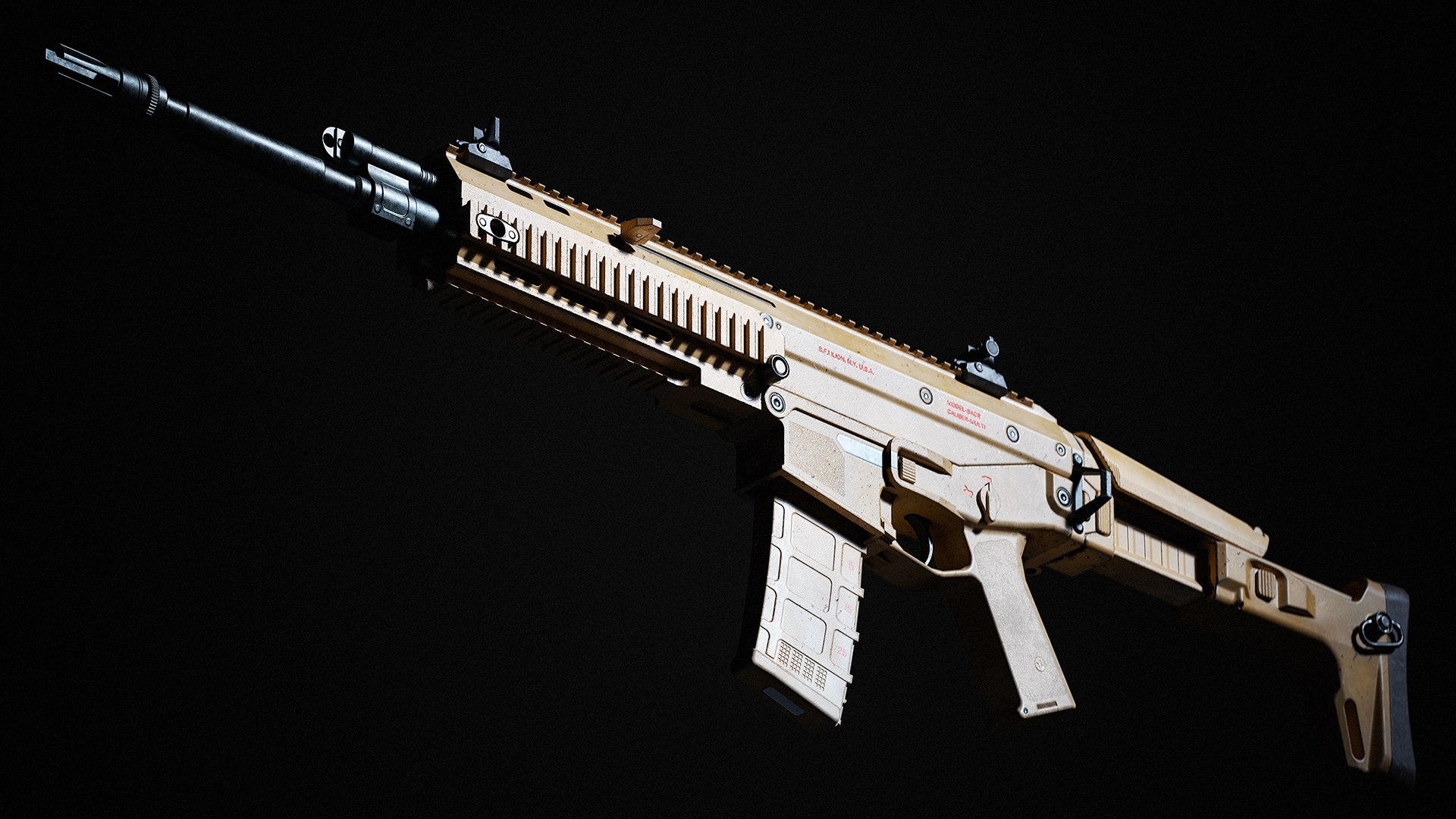 3D Bushmaster ACR Enhanced Coyote Assault Combat Rifle Model ...