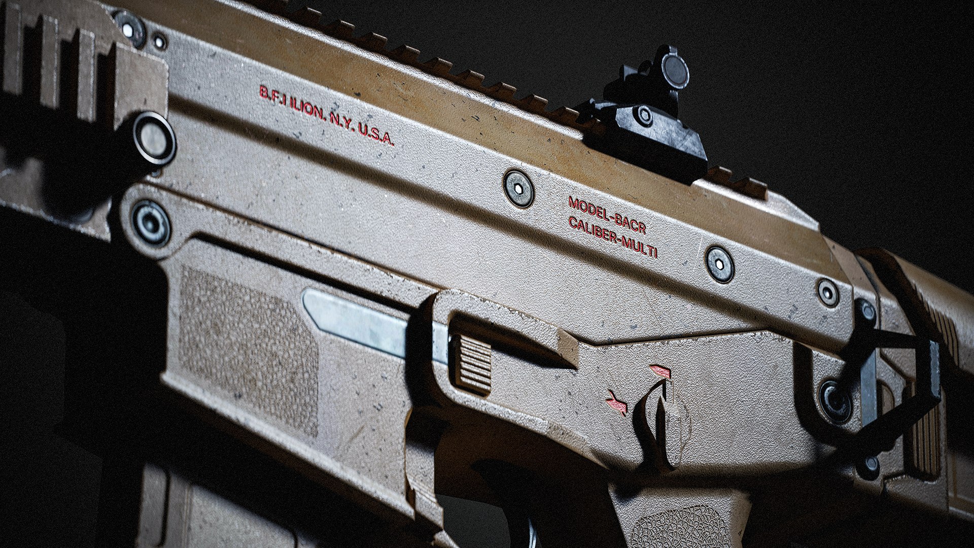 3D Bushmaster ACR Enhanced Coyote Assault Combat Rifle Model ...