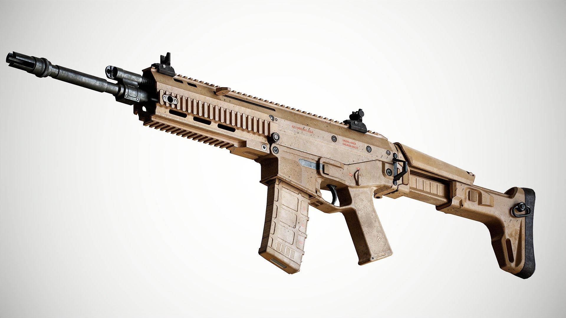 3D Bushmaster ACR Enhanced Coyote Assault Combat Rifle Model ...