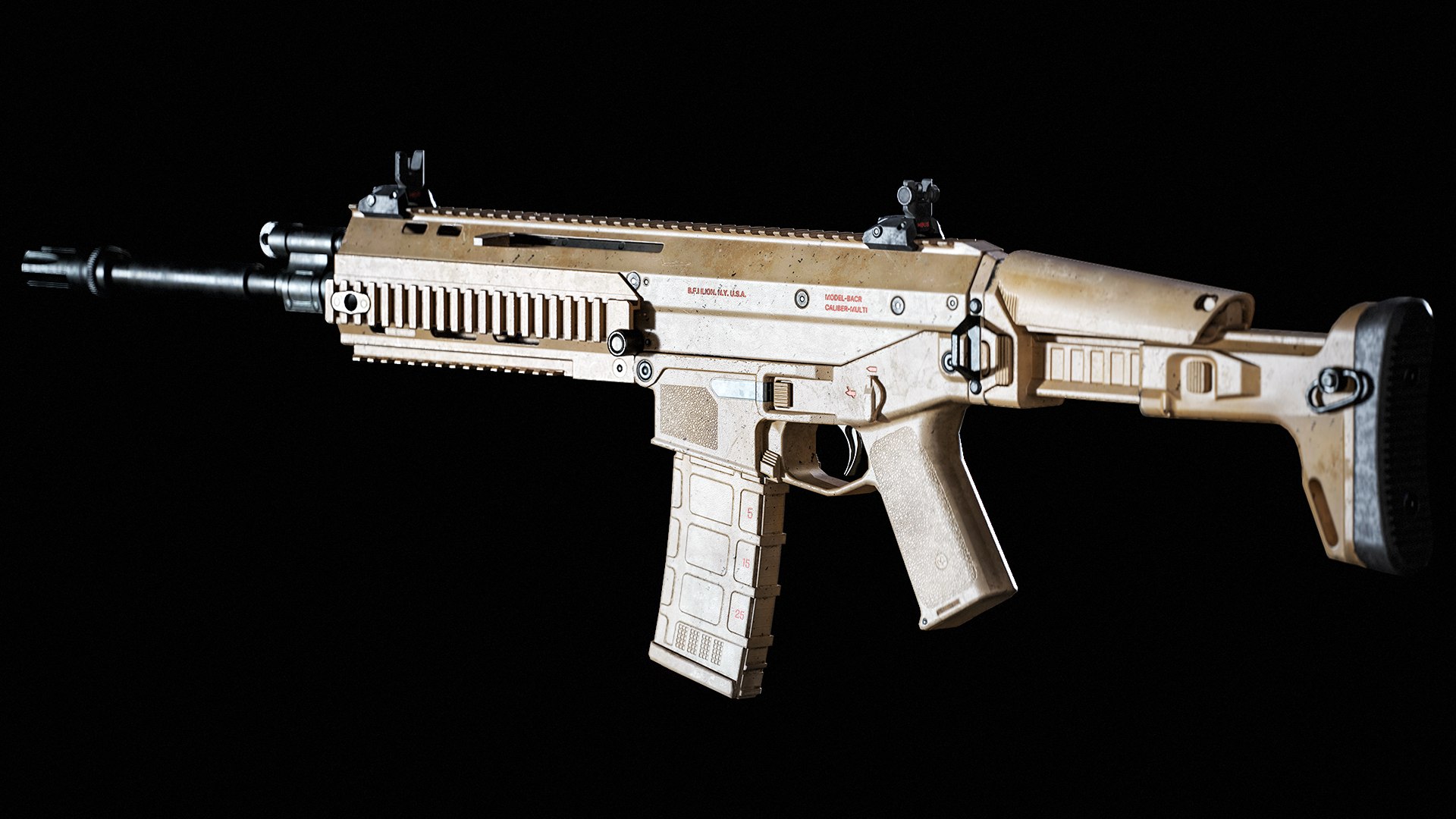 3D Bushmaster ACR Enhanced Coyote Assault Combat Rifle Model ...