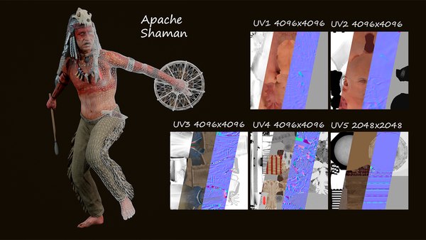3D Apache Shaman - TurboSquid 1870495