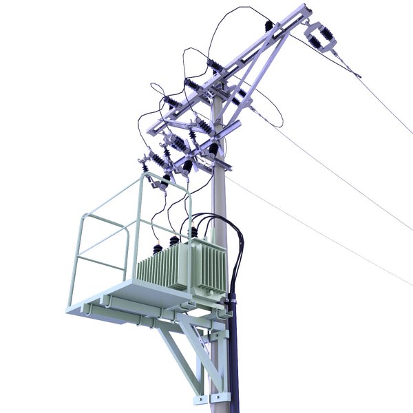 High Voltage Utility Pole Low Poly 18 3D - TurboSquid 1864074
