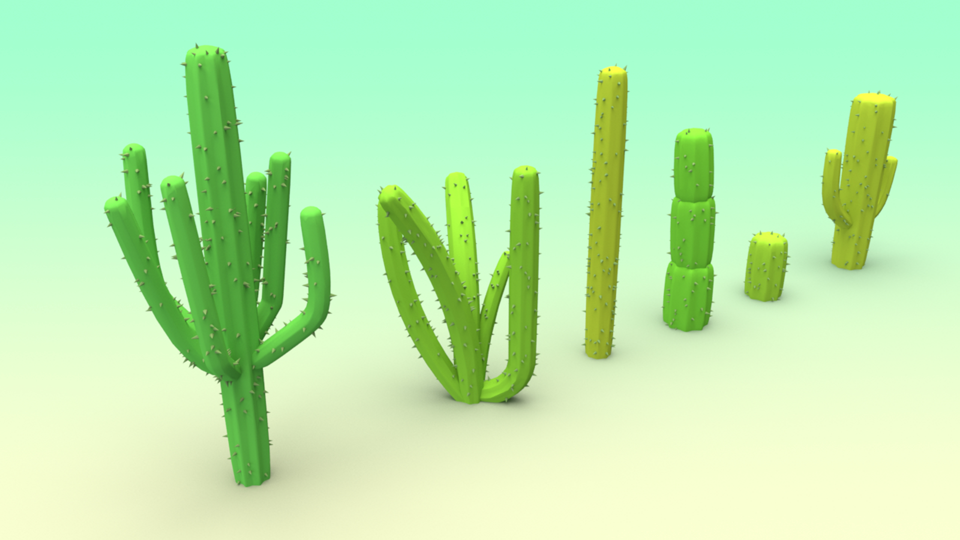 Free 3D set cactus - TurboSquid 1588053