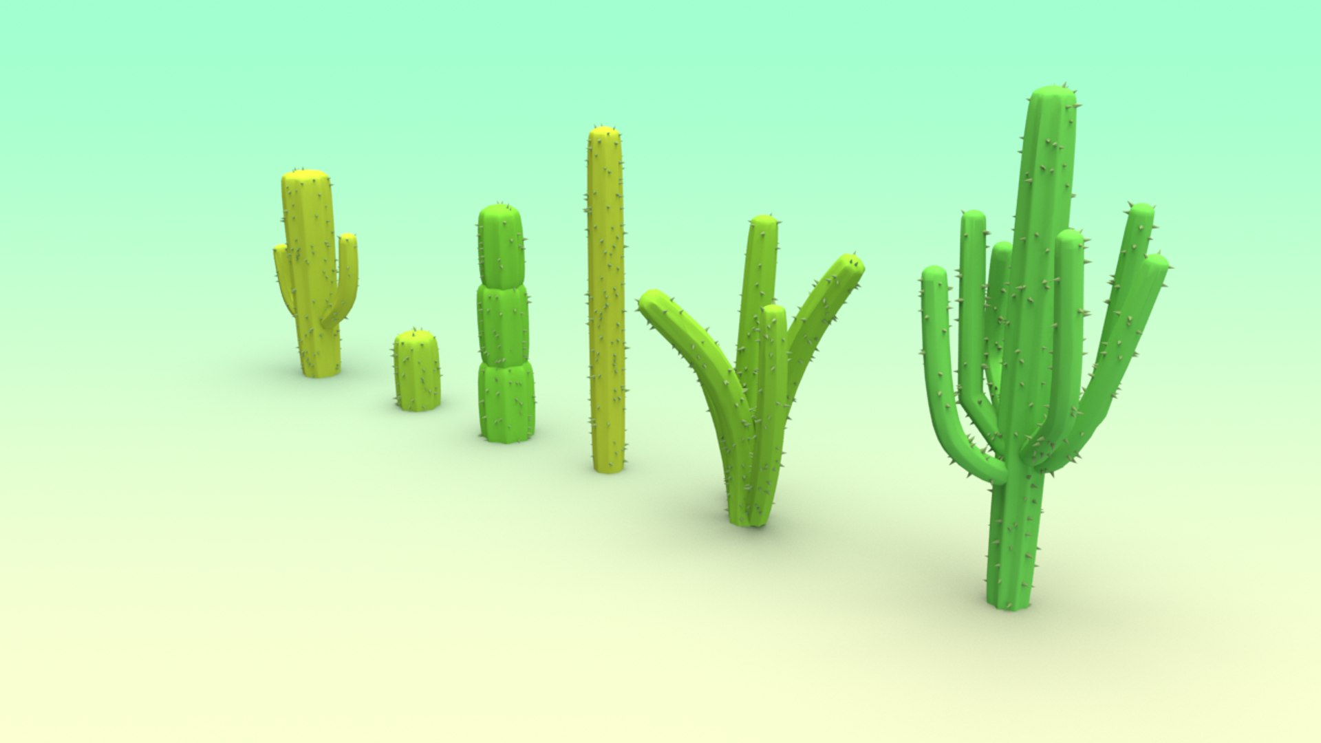 Free 3D Set Cactus - TurboSquid 1588053