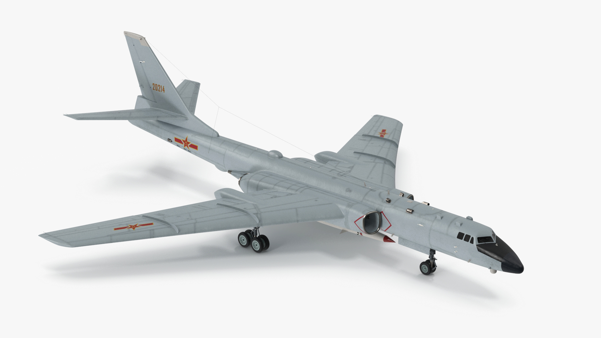 3D Xian H-6 China Strategic Bomber With Strategic Strike Weapon ...