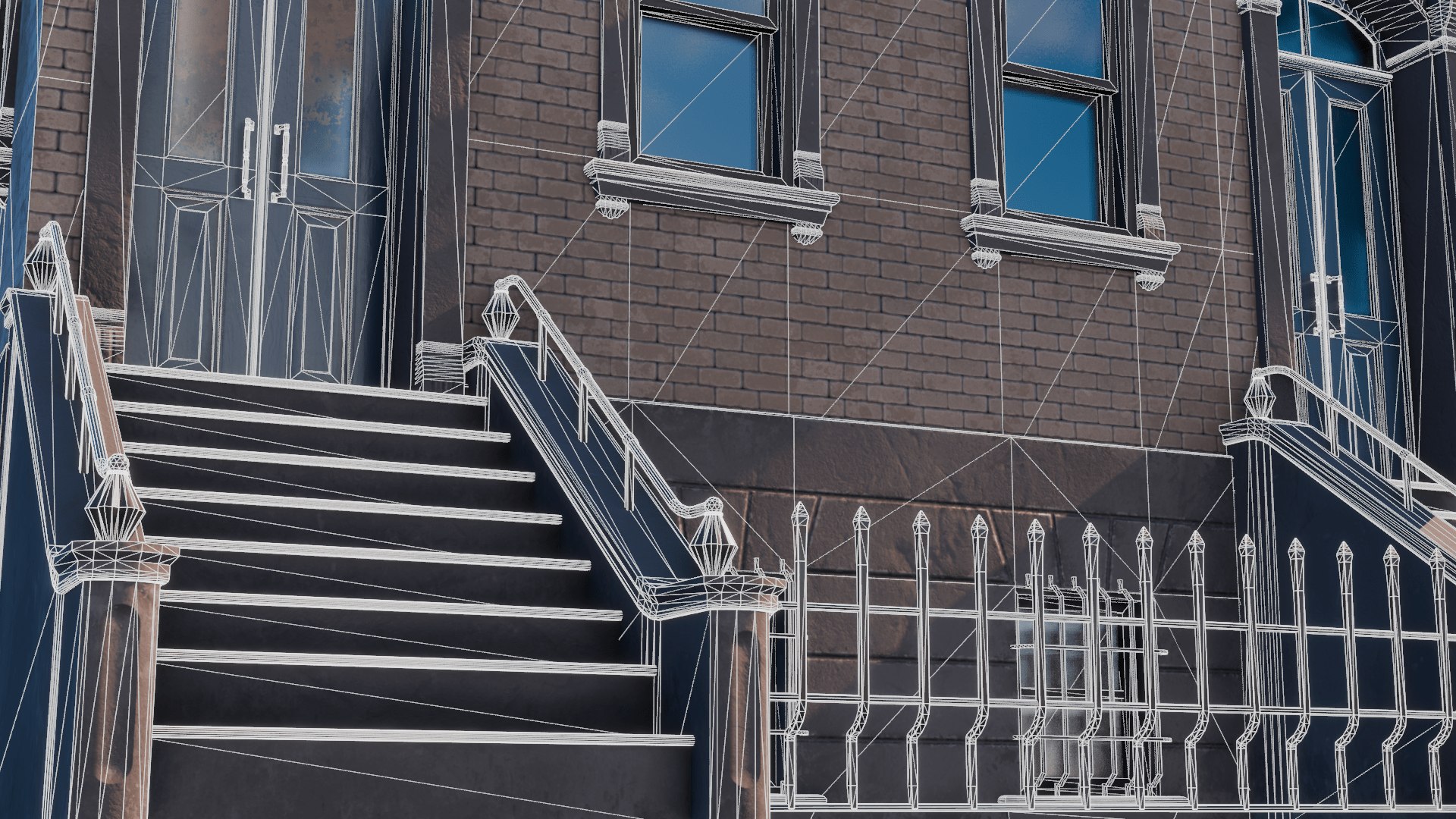 BrownStone Modular Building - Asset 3D Model - TurboSquid 2226970
