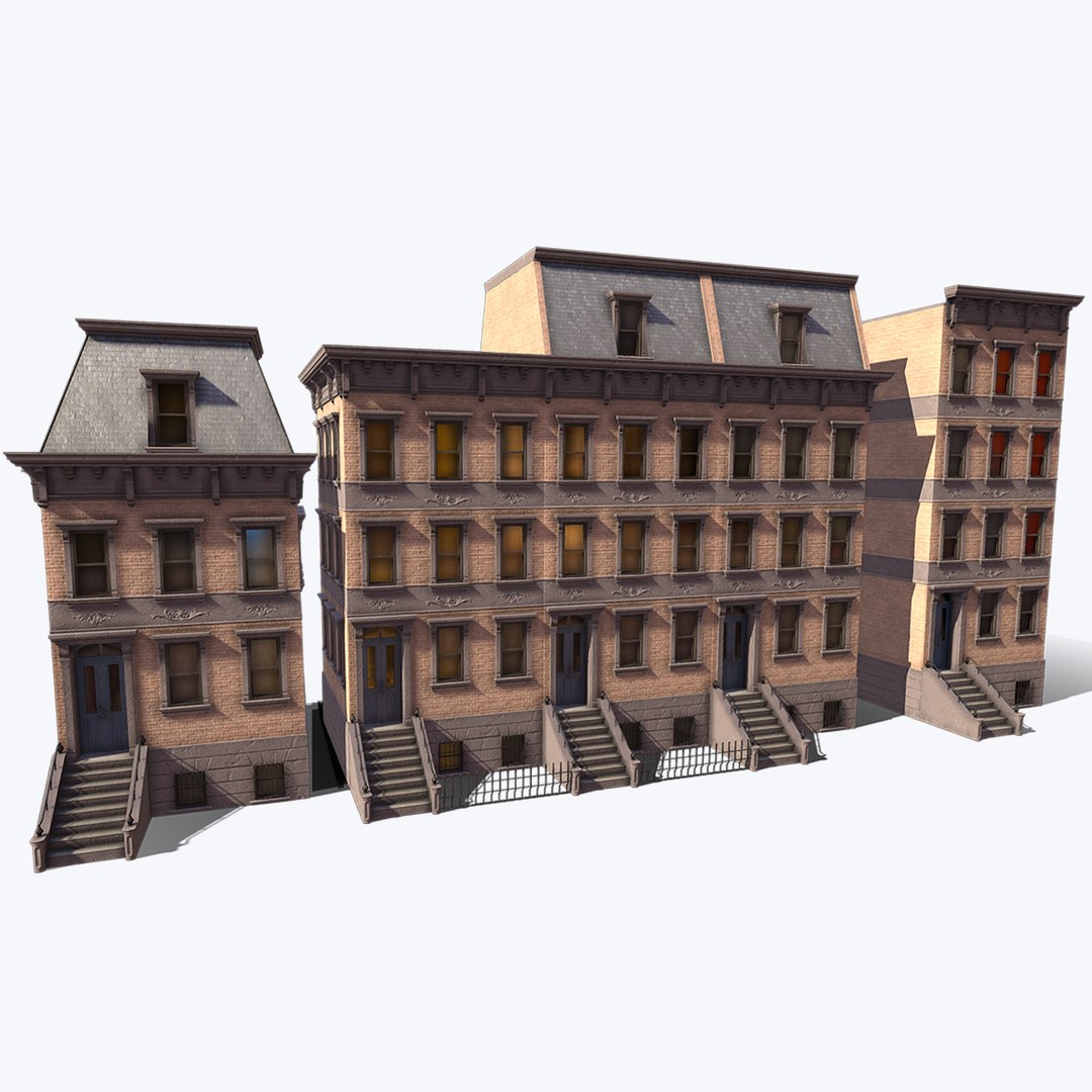modelo 3d Edificio modular BrownStone - Activo - TurboSquid 2226970