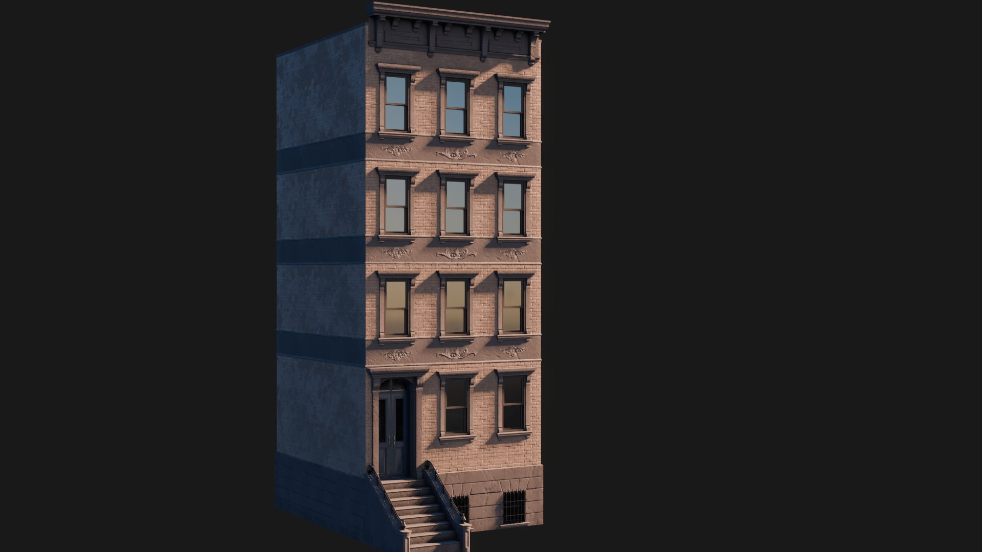 BrownStone Modular Building - Asset 3D Model - TurboSquid 2226970