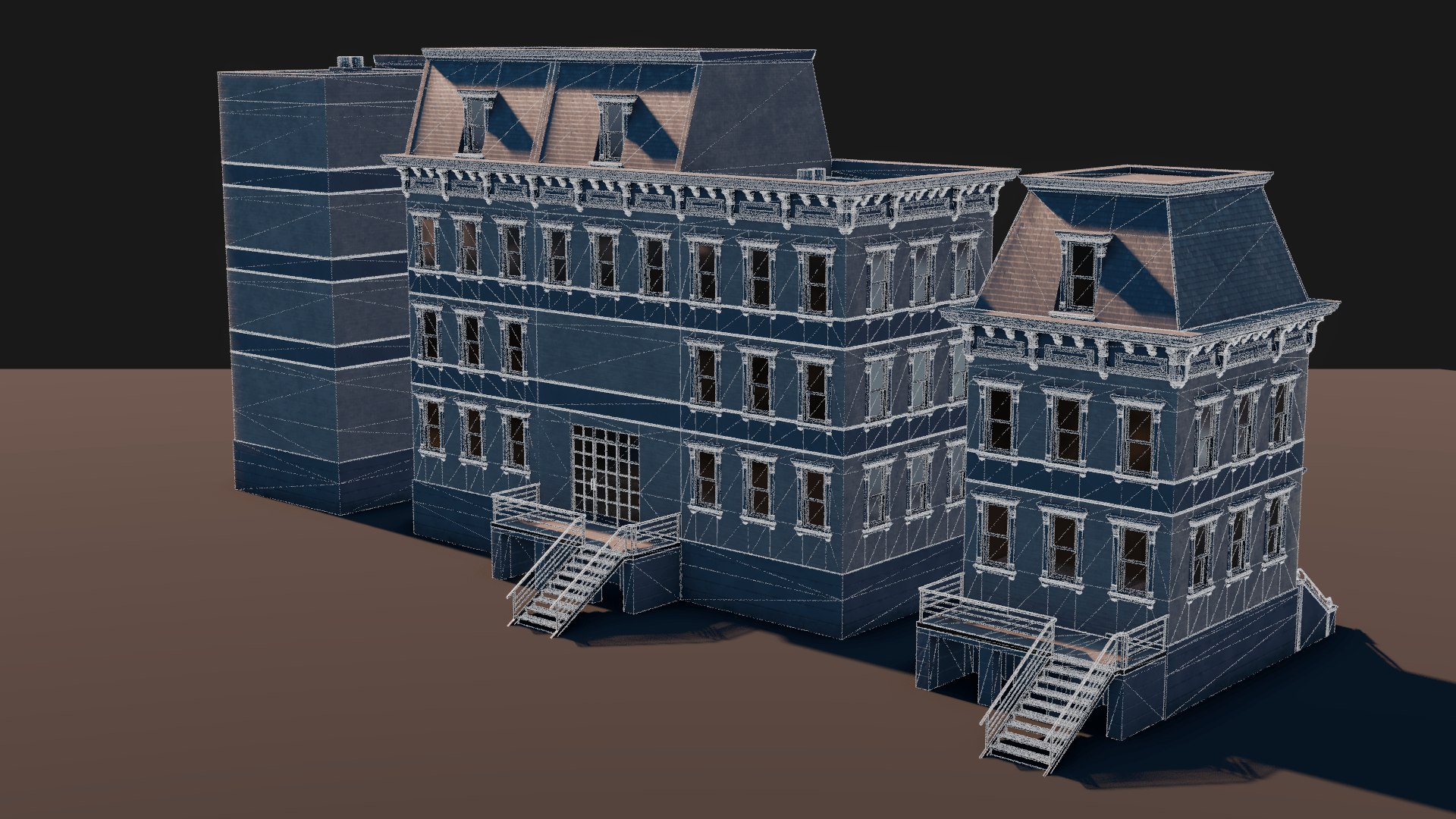 BrownStone Modular Building - Asset 3D Model - TurboSquid 2226970
