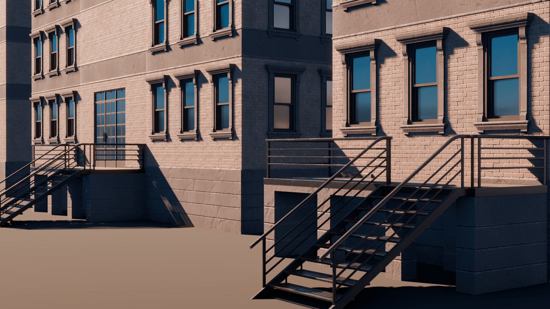 BrownStone Modular Building - Asset 3D Model - TurboSquid 2226970