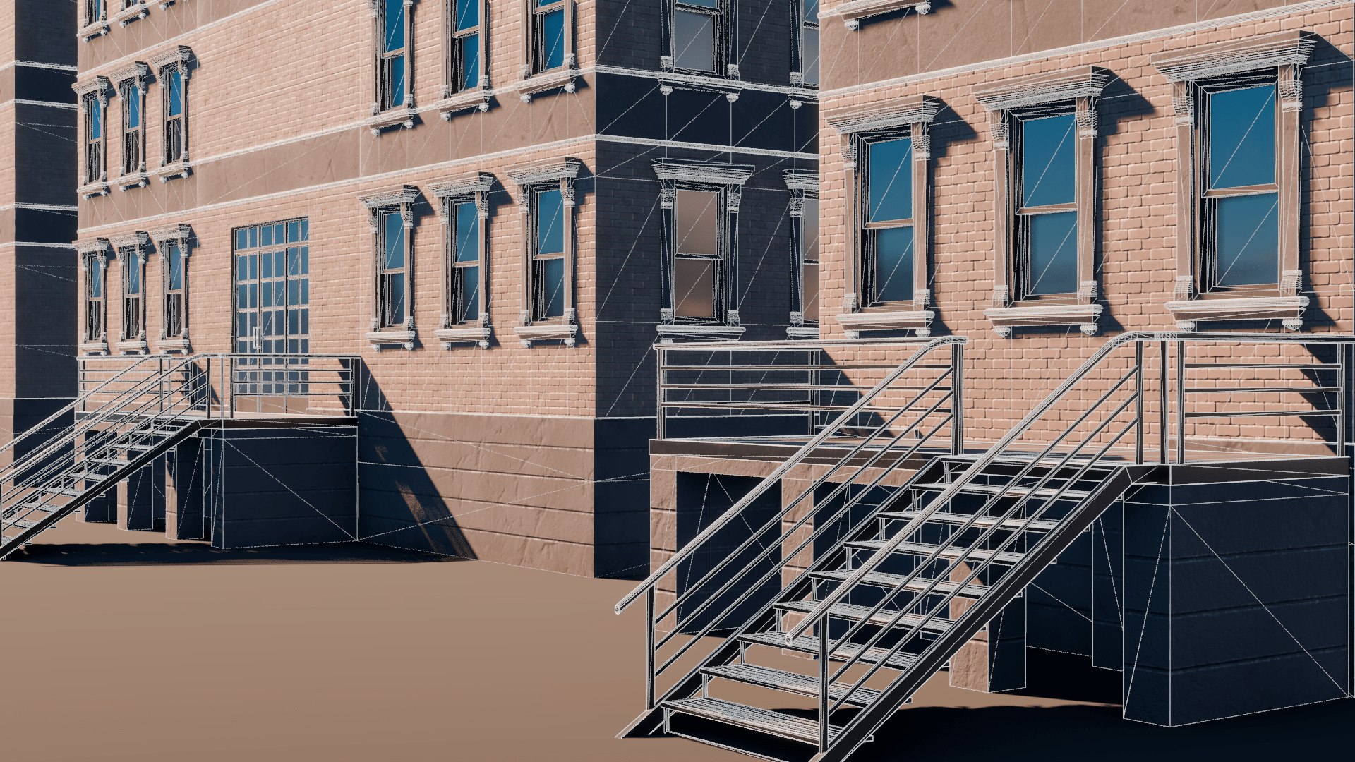 BrownStone Modular Building - Asset 3D Model - TurboSquid 2226970