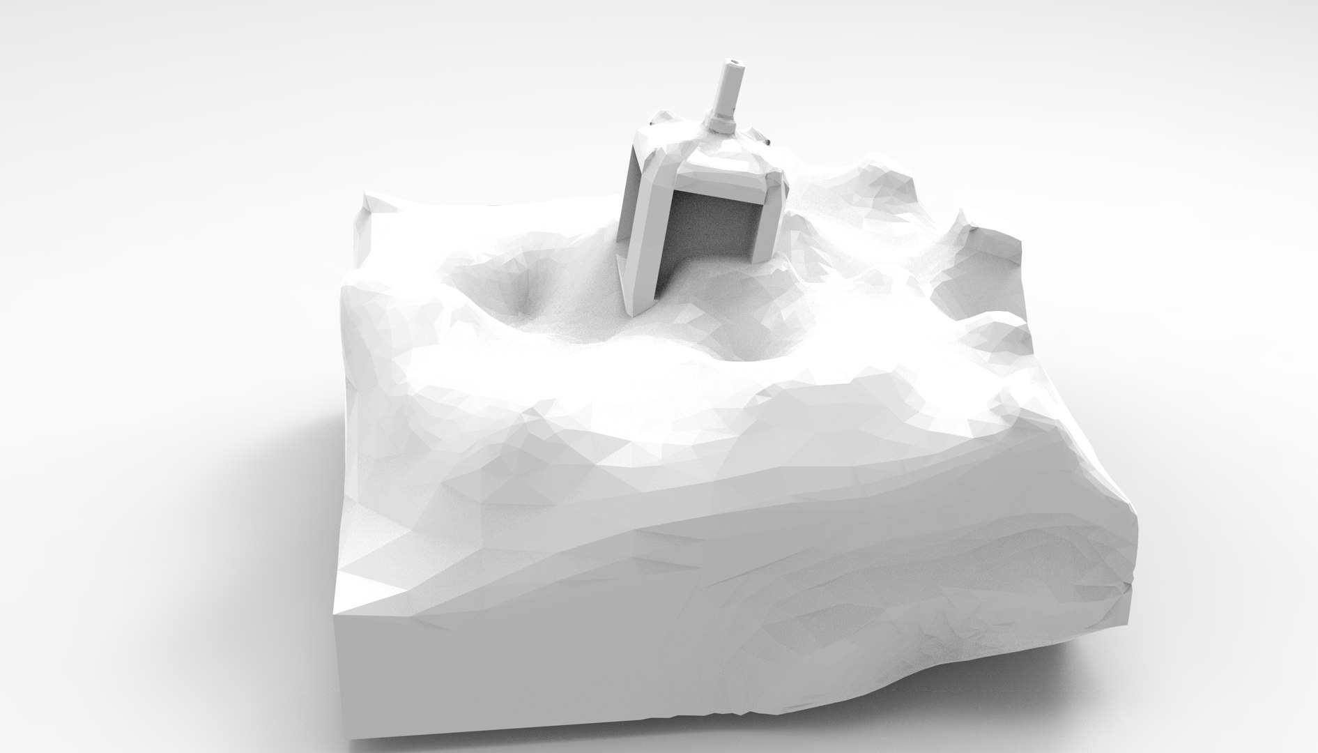 A piece of land and artefact 3D model - TurboSquid 1957156
