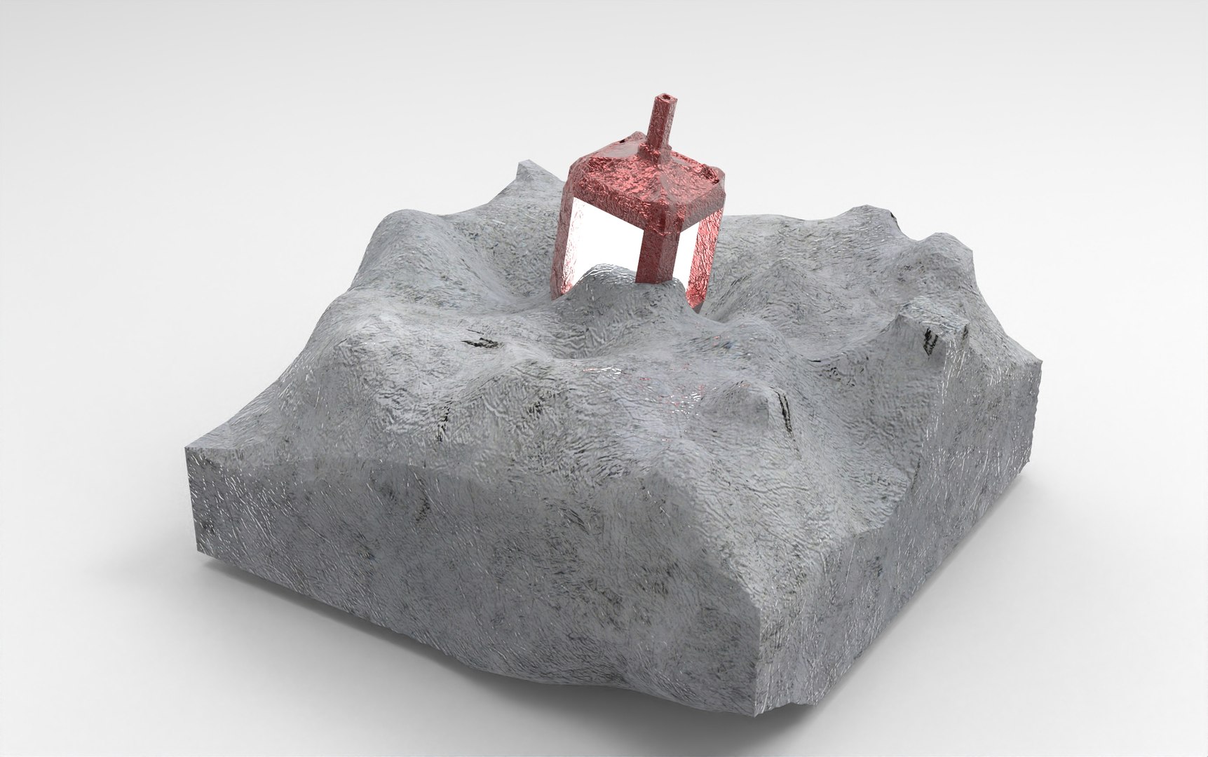 A piece of land and artefact 3D model - TurboSquid 1957156