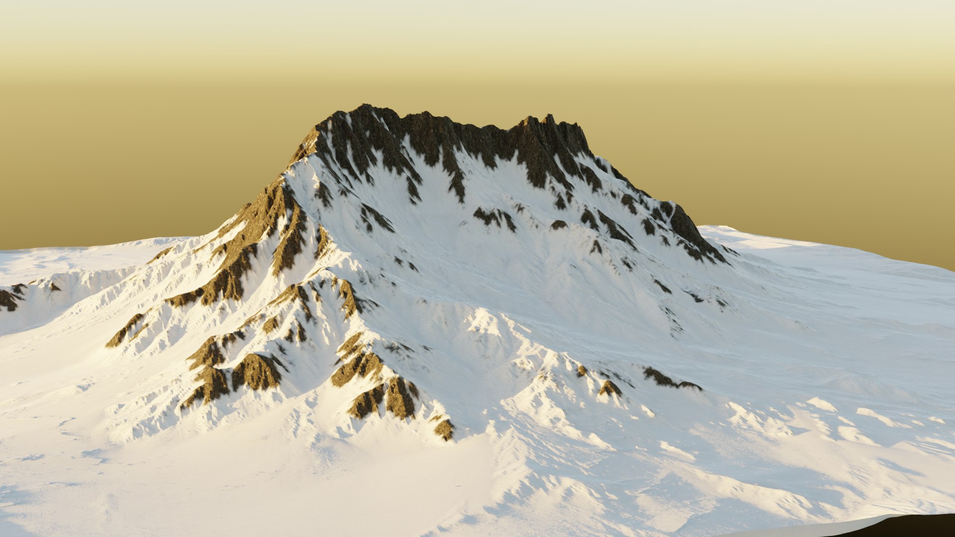 3D Low Poly Snowy Mountain Model - TurboSquid 2004137