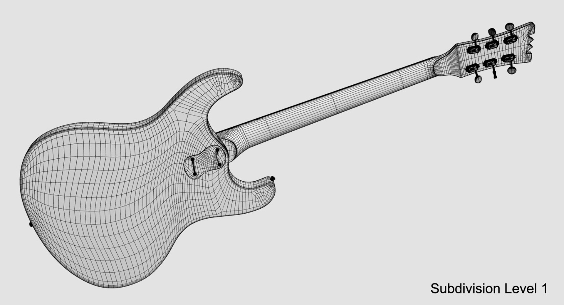 Mosrite Guitar Ventures 3d Model