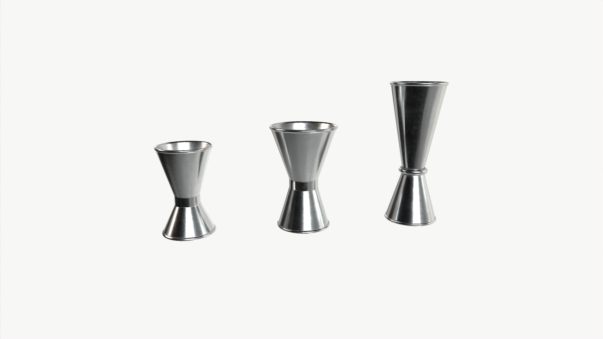 Jiggers Barware 3D Model - TurboSquid 2240591