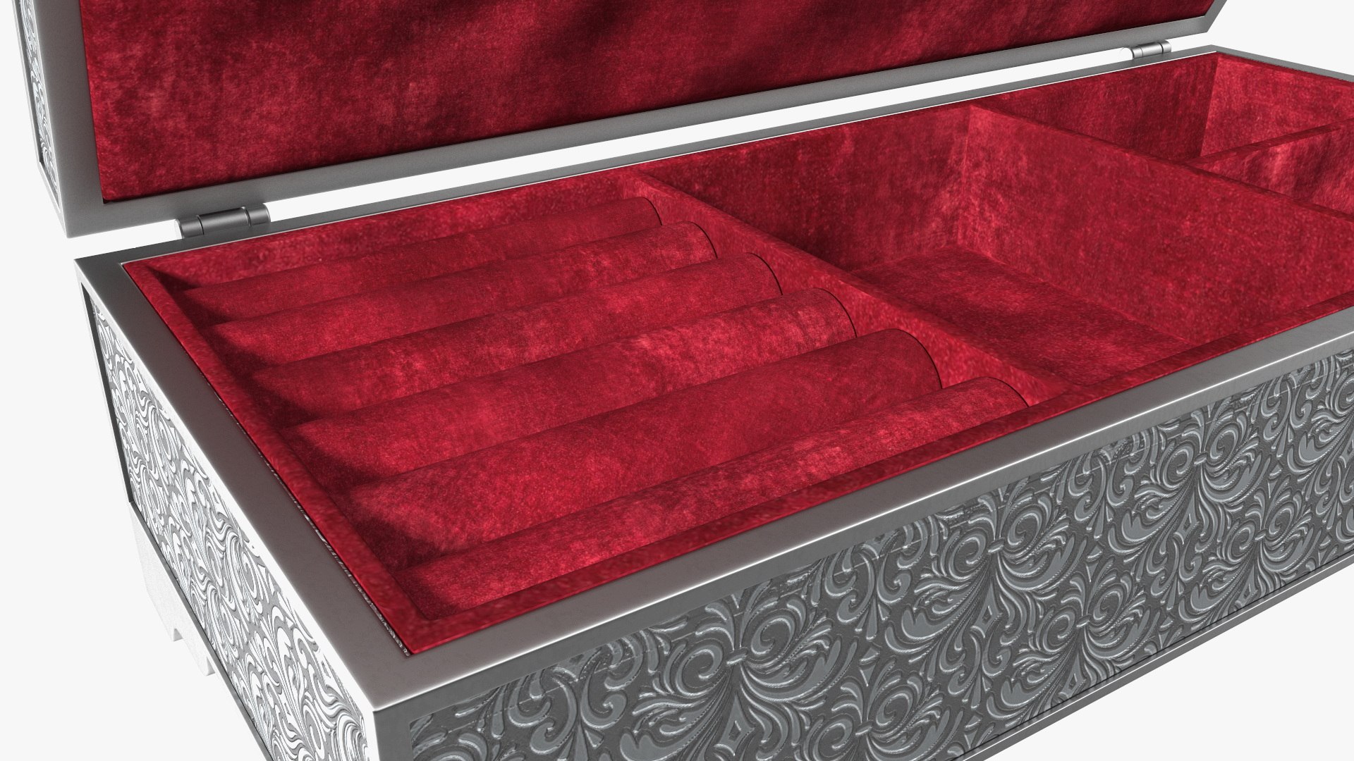3D Model Silver Jewelry Box - TurboSquid 2097624
